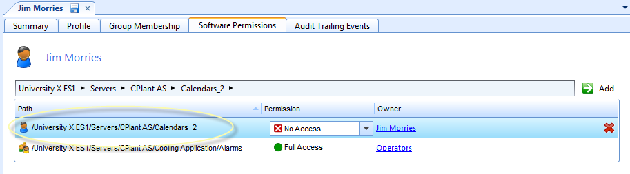 Assigning Software Permissions to a User Account