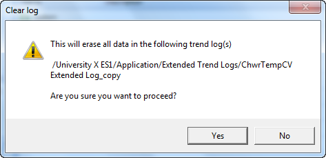 Clearing a Trend Log