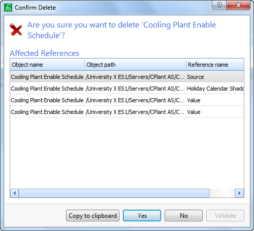 Confirm Delete Dialog Box