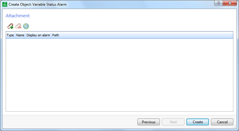 Creating a Variable Status Alarm