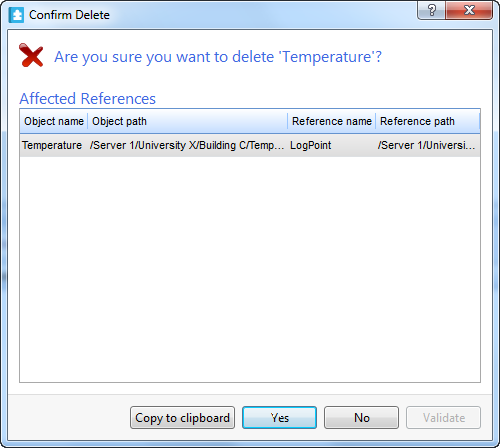Confirm Delete Dialog Box